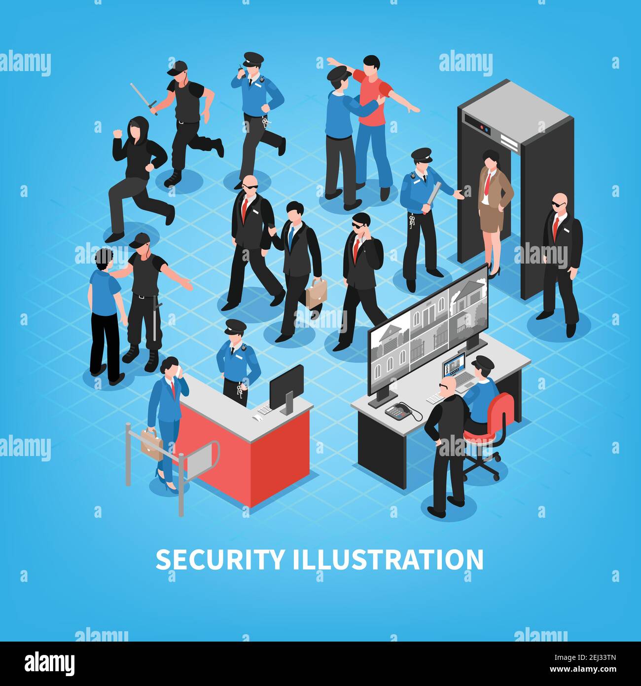 Watching officers Stock Vector Images - Alamy