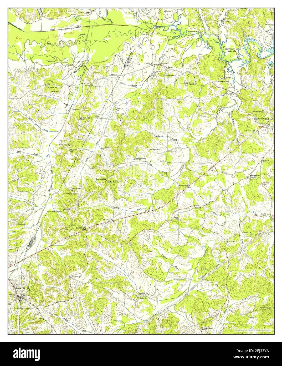Scotts Hill, Tennessee, map 1950, 1:24000, United States of America by ...