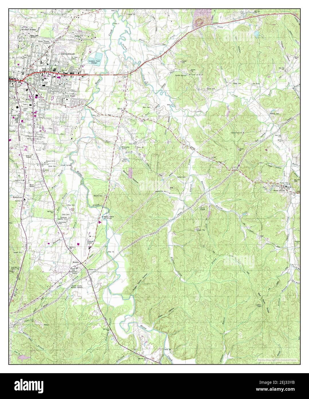 Historic savannah map hi-res stock photography and images - Alamy