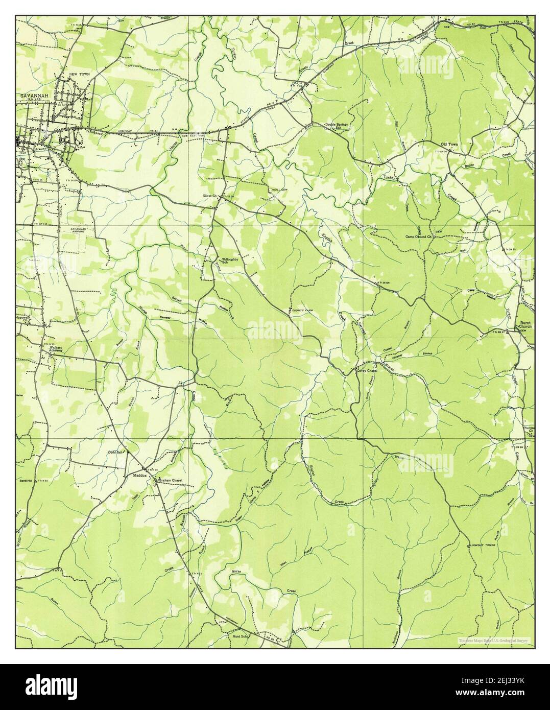 Savannah, Tennessee, map 1936, 1:24000, United States of America by ...