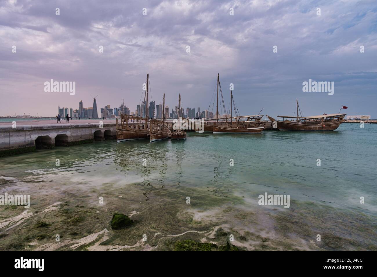 Doha corniche skyline hi-res stock photography and images - Alamy