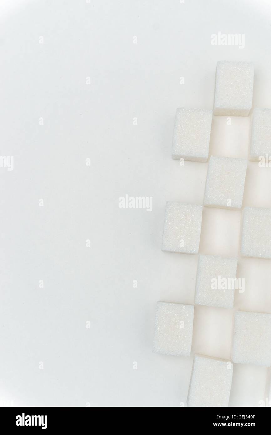 sugar cubes staggered glucose sweets ingredient light background Stock ...