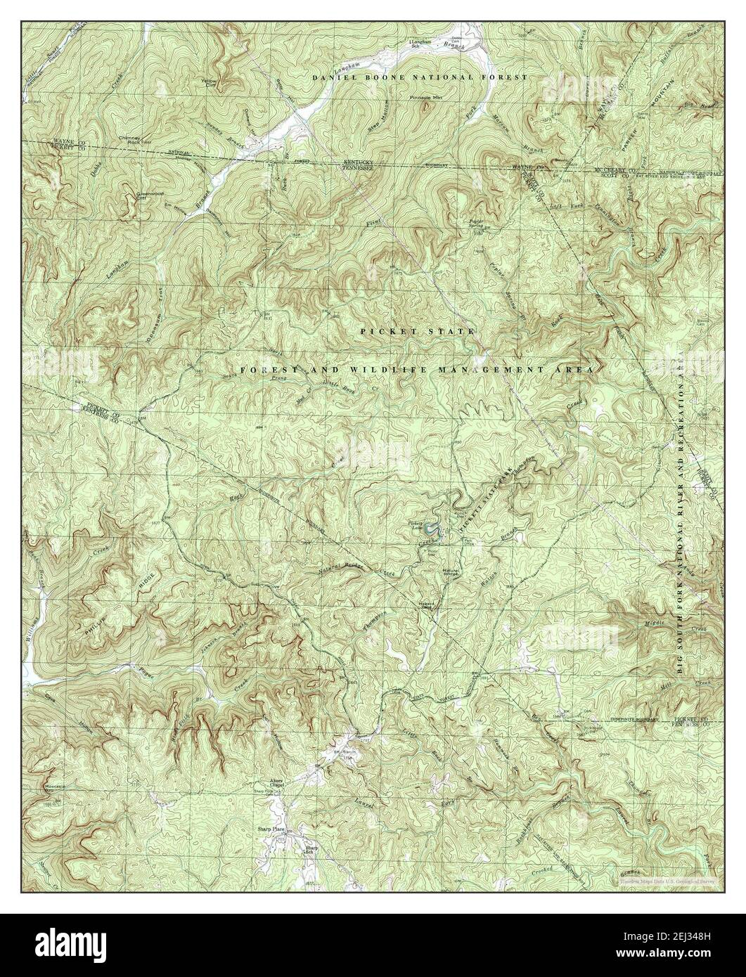 Sharp Place, Tennessee, map 2000, 1:24000, United States of America by ...