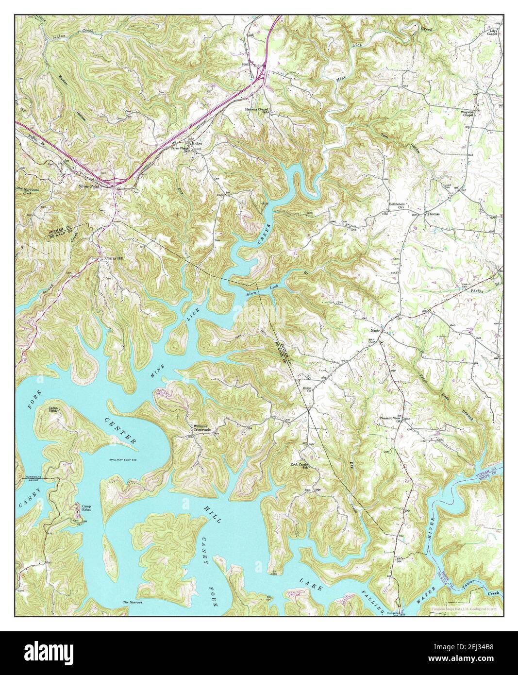 Silver Point, Tennessee, map 1956, 1:24000, United States of America by ...