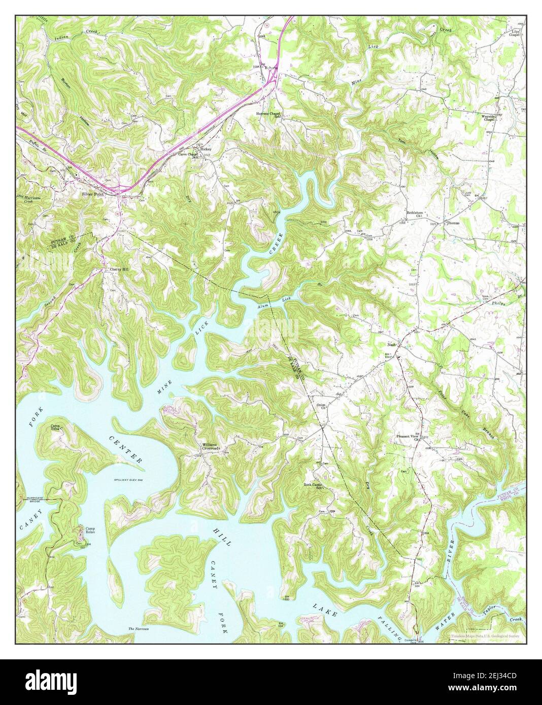 Silver Point, Tennessee, map 1956, 1:24000, United States of America by ...