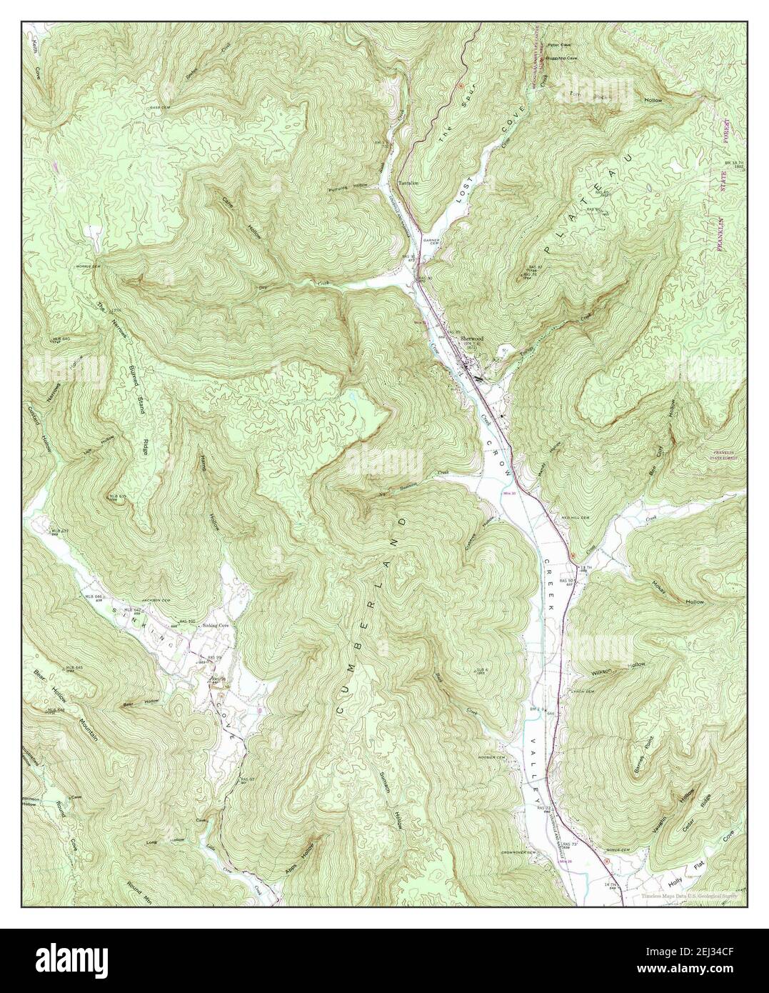 Sinking Cove, Tennessee, map 1947, 1:24000, United States of America by ...