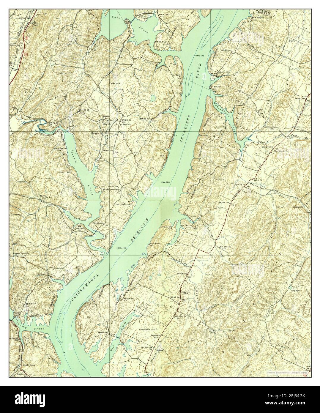 Soddy Island, Tennessee, map 1939, 1:24000, United States of America by ...
