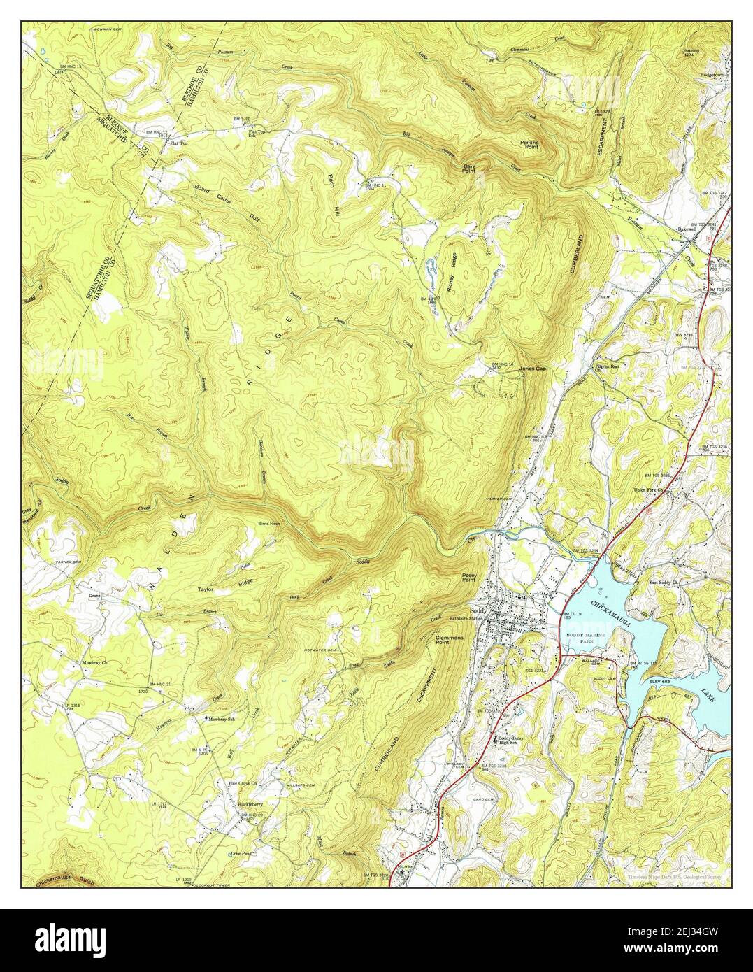 Soddy, Tennessee, map 1946, 1:24000, United States of America by ...