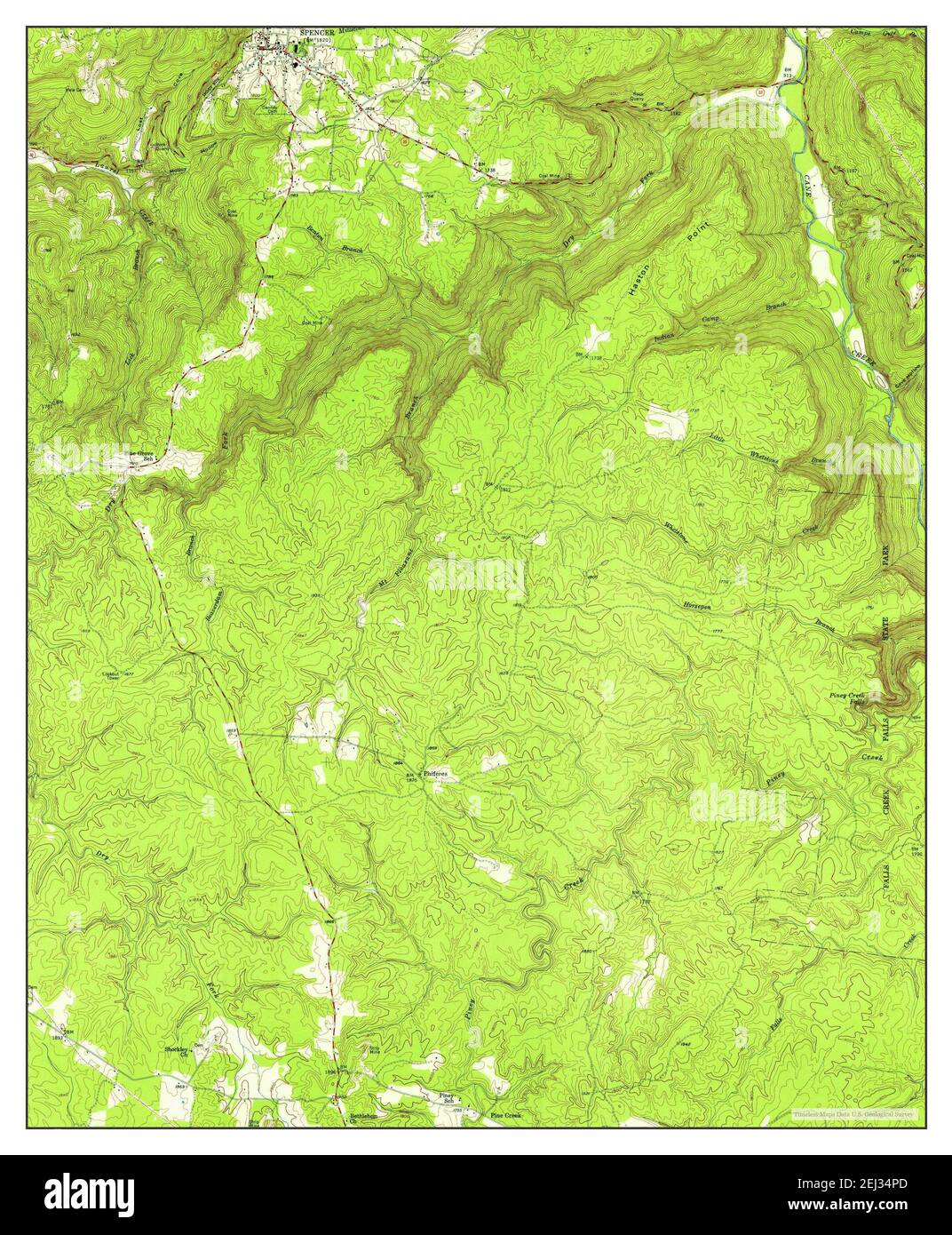 Spencer, Tennessee, map 1954, 1:24000, United States of America by ...
