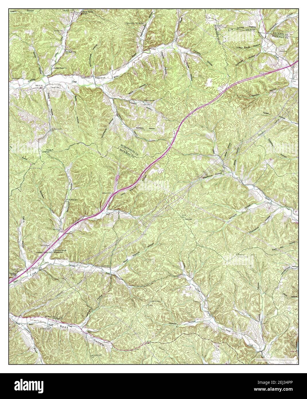 Spot, Tennessee, map 1952, 1:24000, United States of America by ...