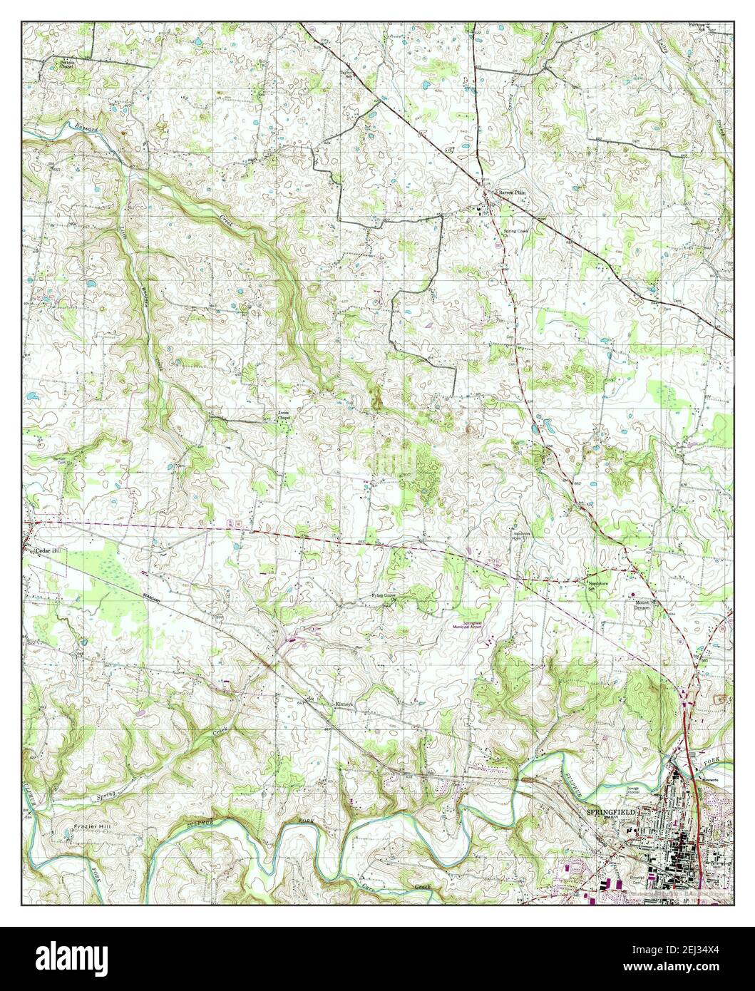 Springfield North, Tennessee, map 1952, 1:24000, United States of ...