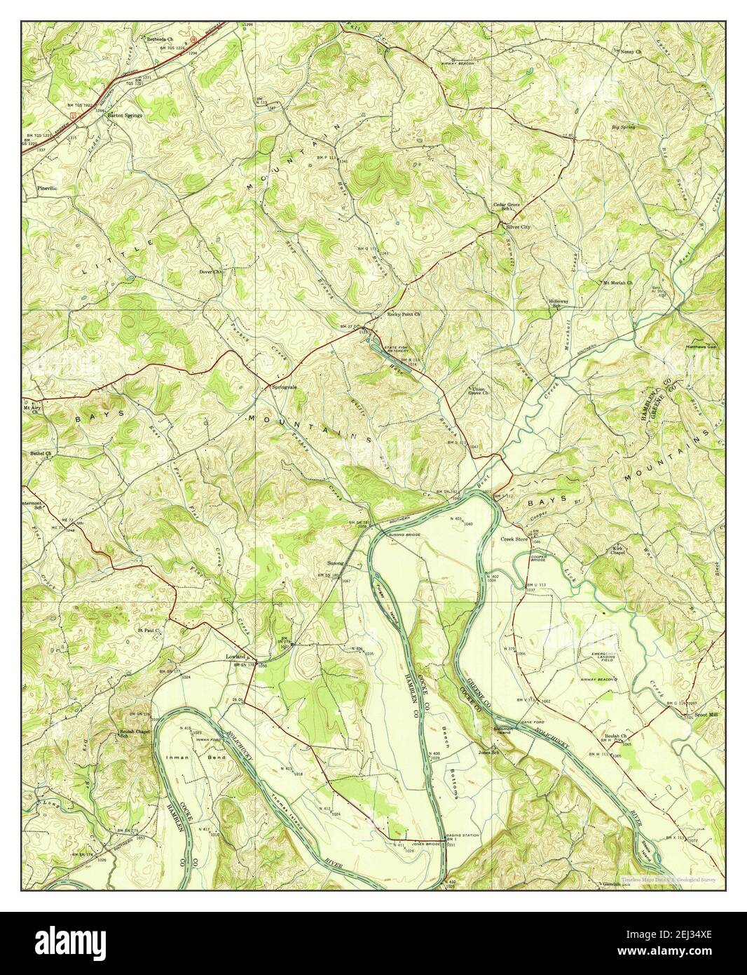Springvale, Tennessee, map 1939, 1:24000, United States of America by ...