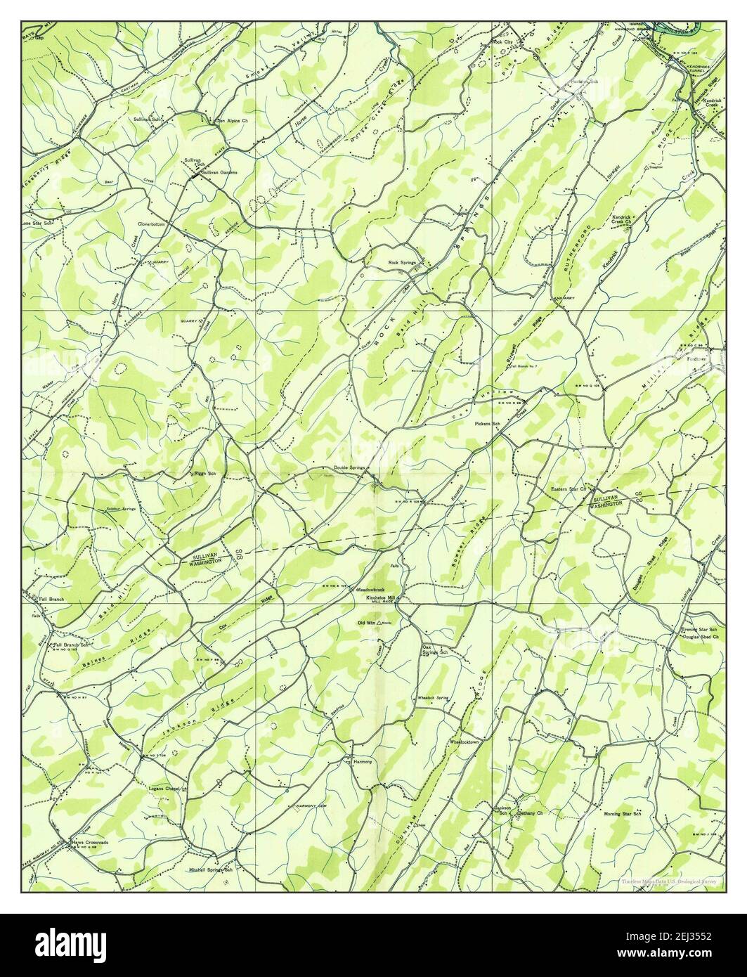 Sullivan Gardens, Tennessee, map 1935, 1:24000, United States of ...