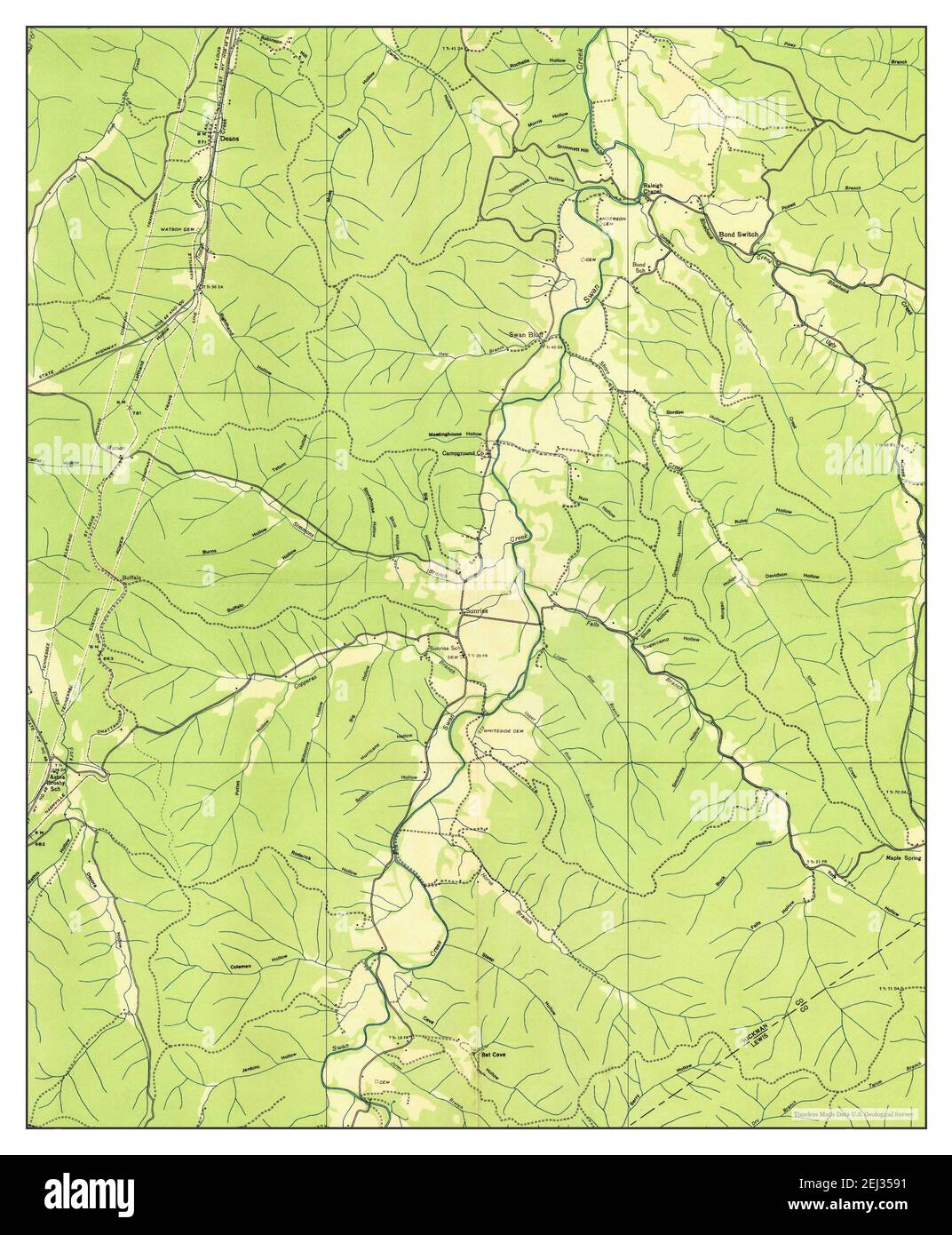 Sunrise, Tennessee, map 1936, 1:24000, United States of America by ...