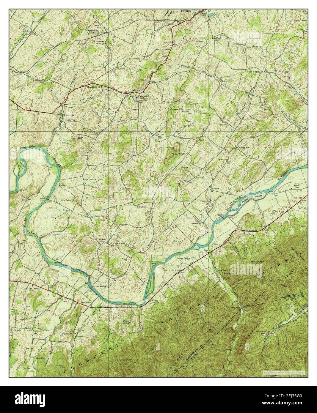 Telford, Tennessee, map 1939, 1:24000, United States of America by ...
