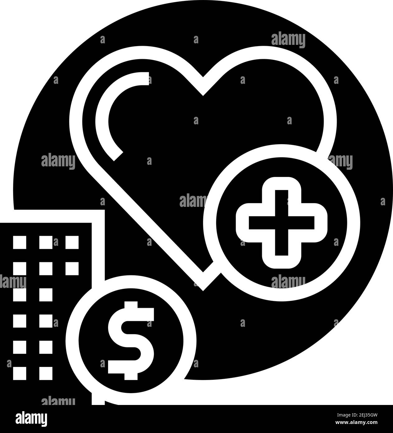 health care benefits glyph icon vector illustration Stock Vector Image ...