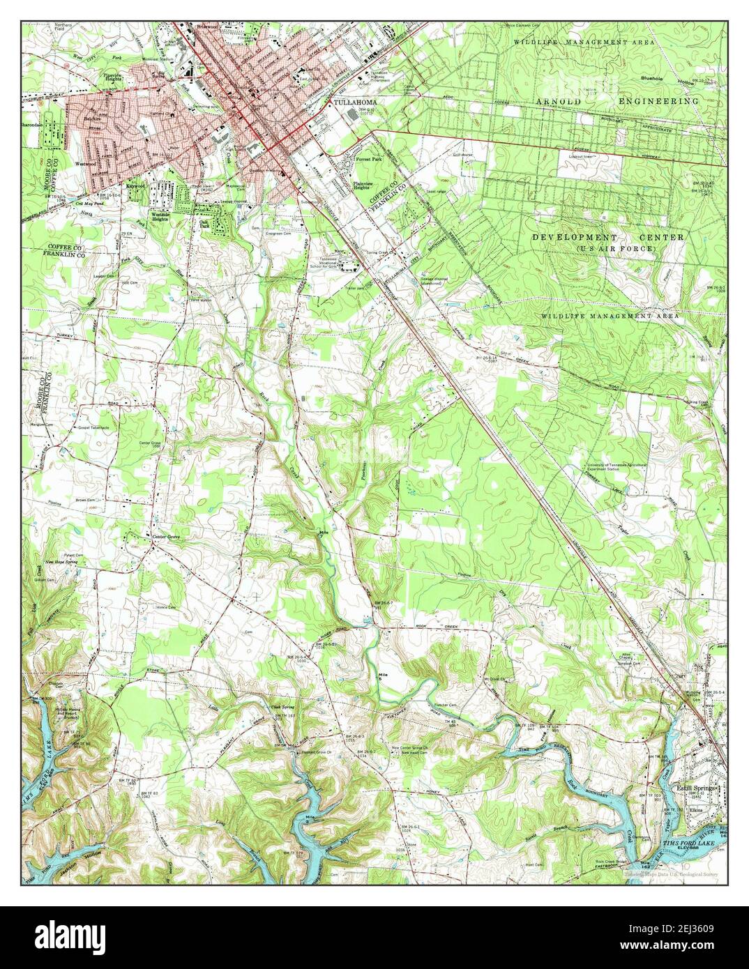 Tullahoma, Tennessee, map 1972, 1:24000, United States of America by ...