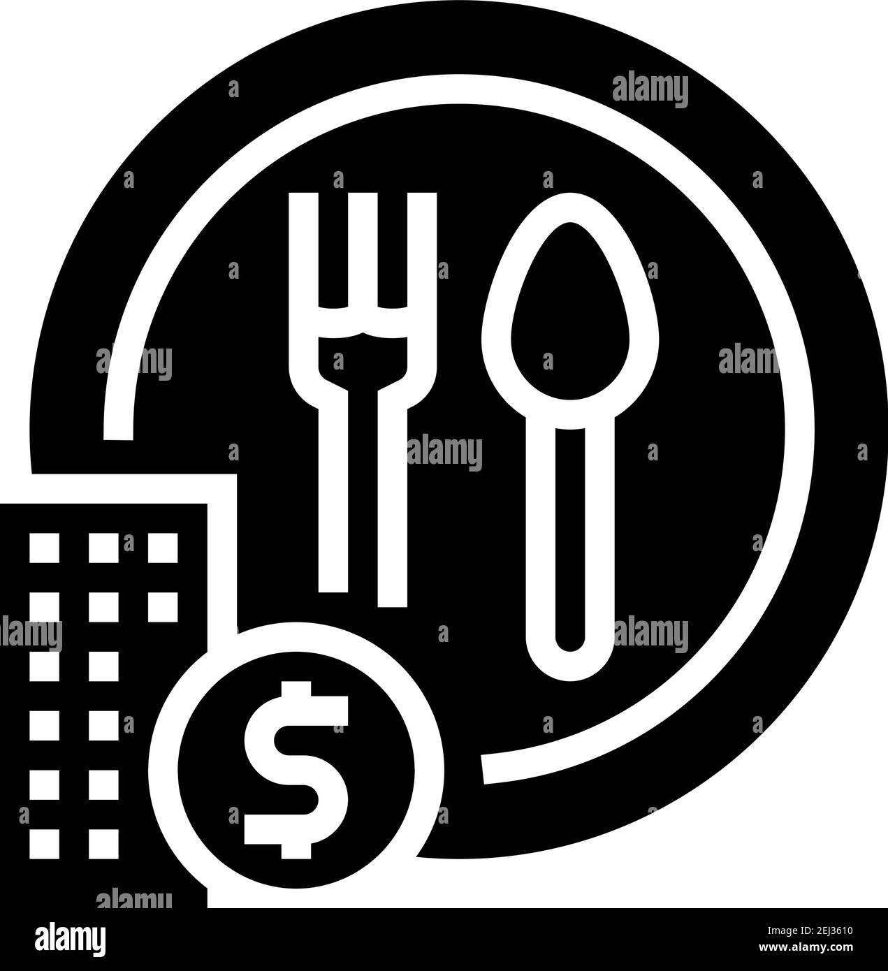 free lunch benefits glyph icon vector illustration Stock Vector Image ...