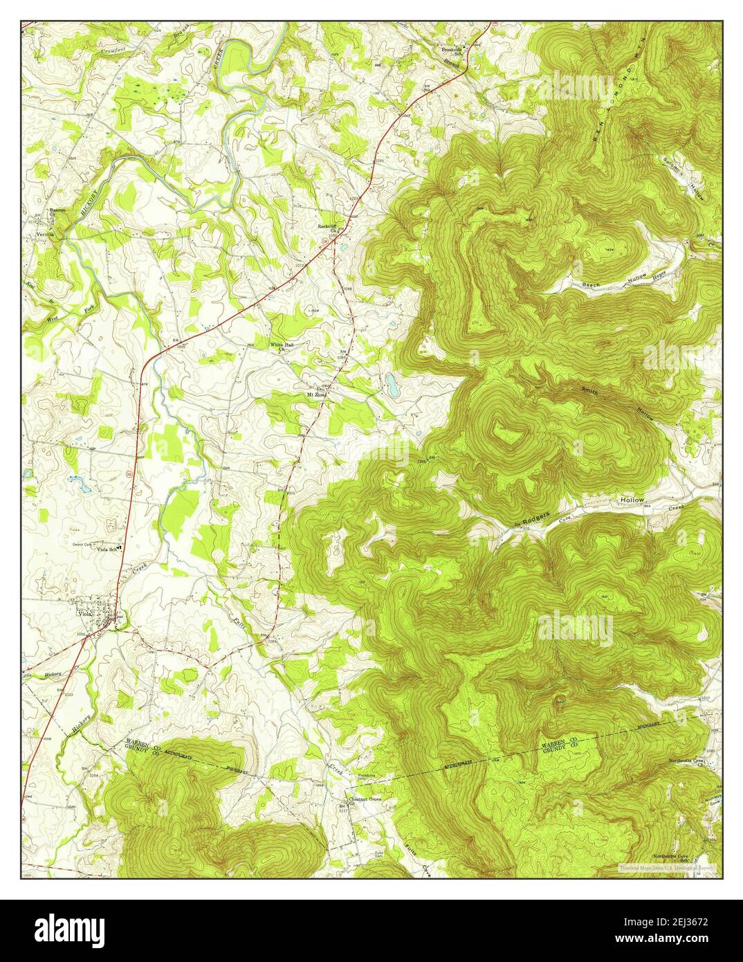 Viola, Tennessee, map 1955, 1:24000, United States of America by ...