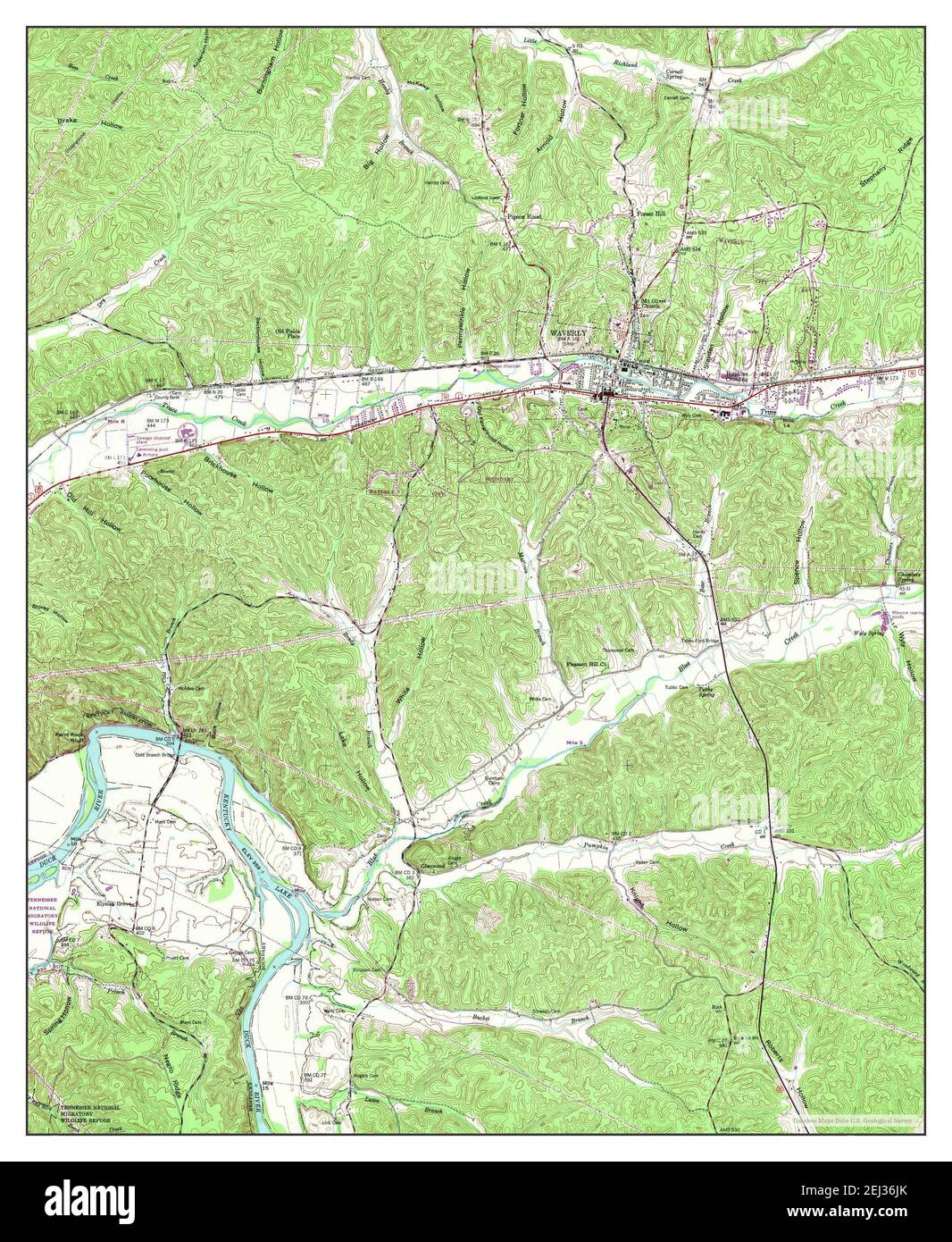 Waverly, Tennessee, map 1950, 1:24000, United States of America by ...