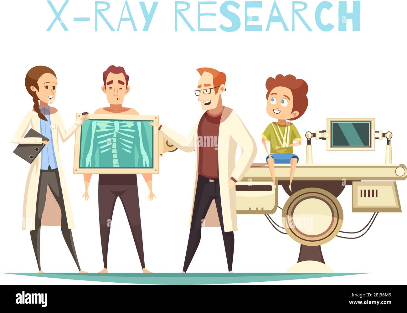 Bone x-ray research radiology for orthopedic surgery with patient ...