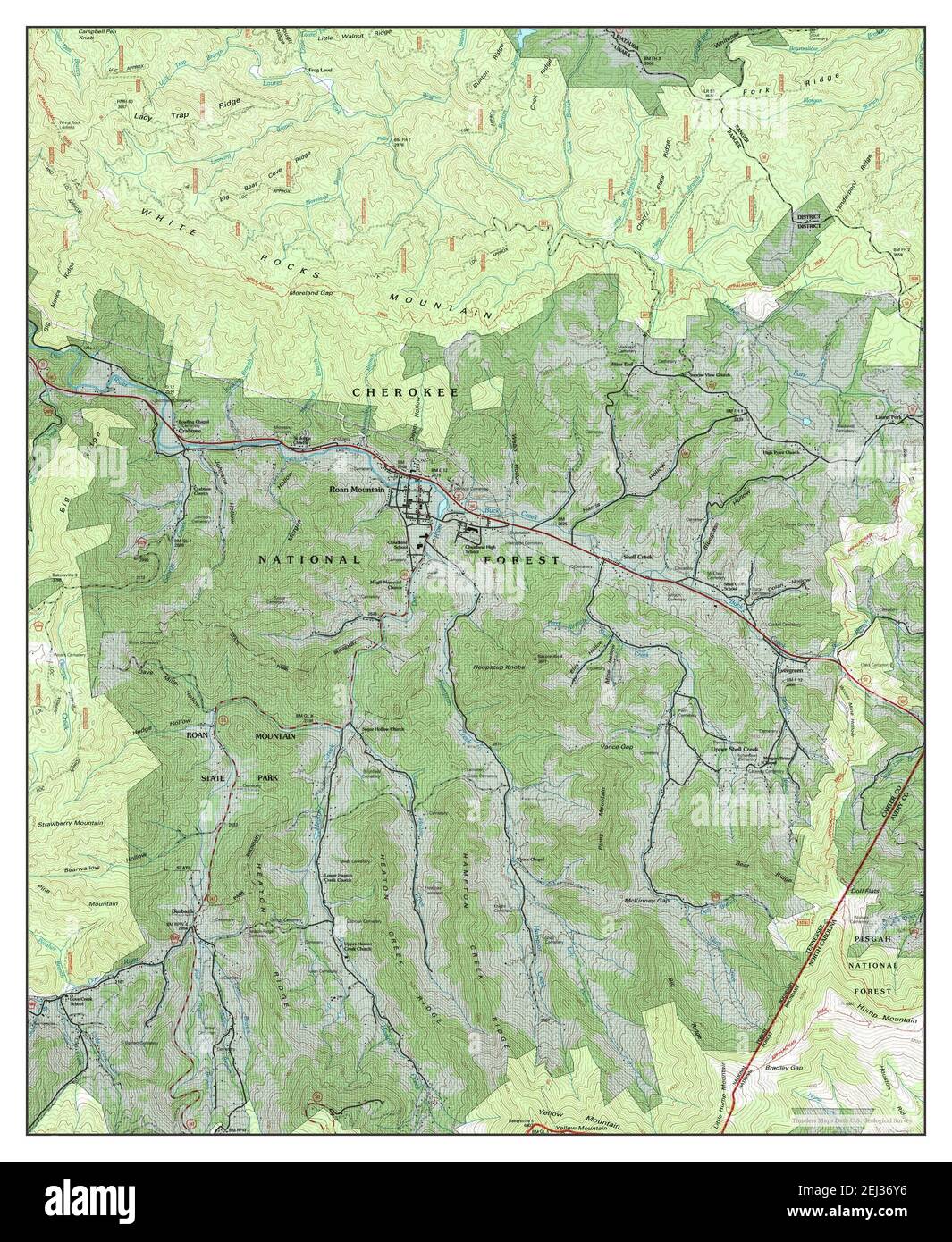 White Rocks Mountain, Tennessee, map 1994, 1:24000, United States of ...