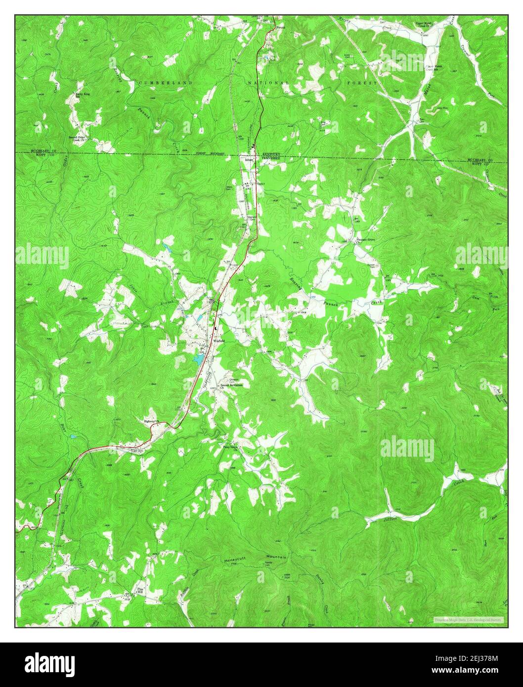 Winfield, Tennessee, map 1953, 1:24000, United States of America by ...