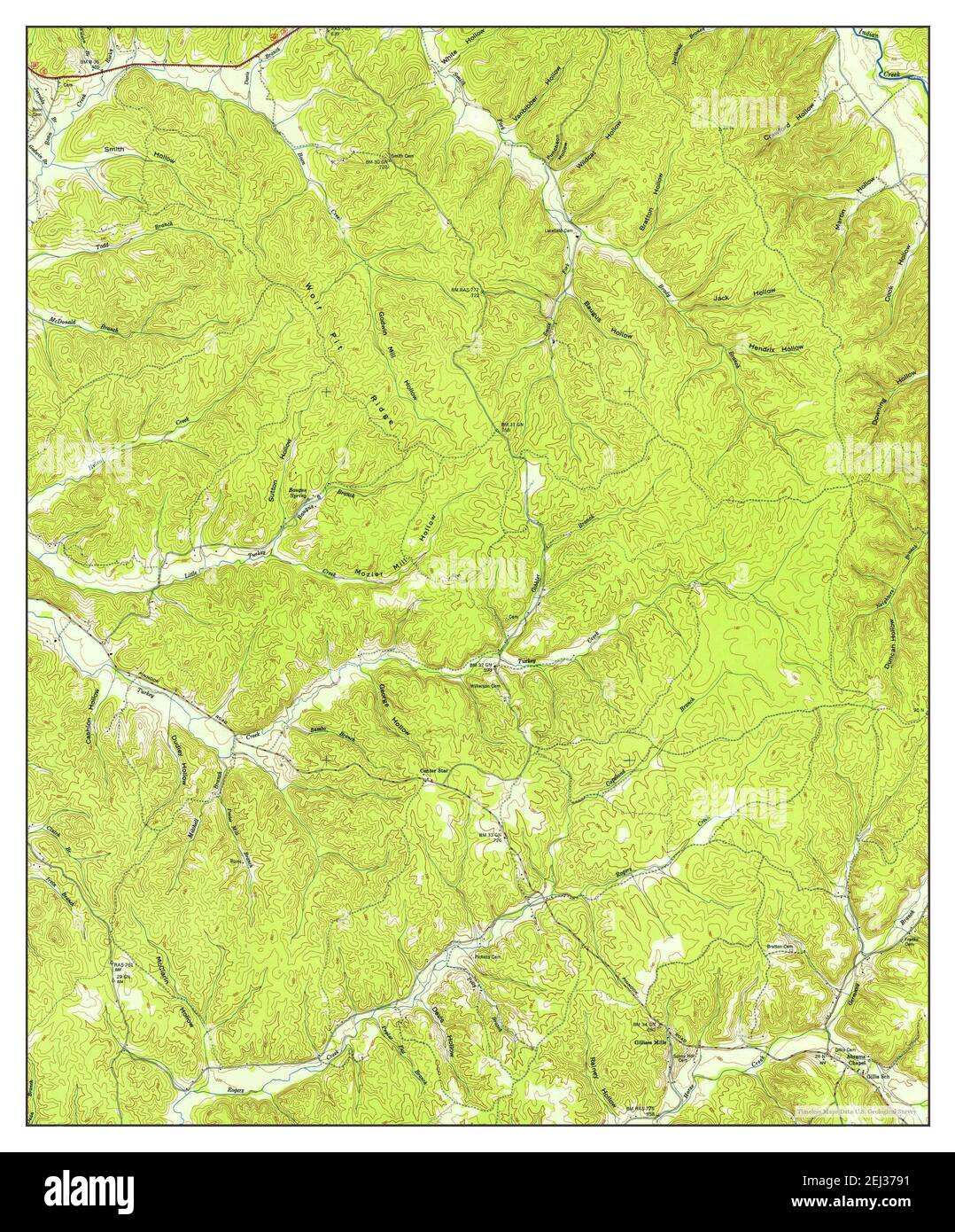 Wolf Pit Ridge, Tennessee, map 1952, 1:24000, United States of America ...