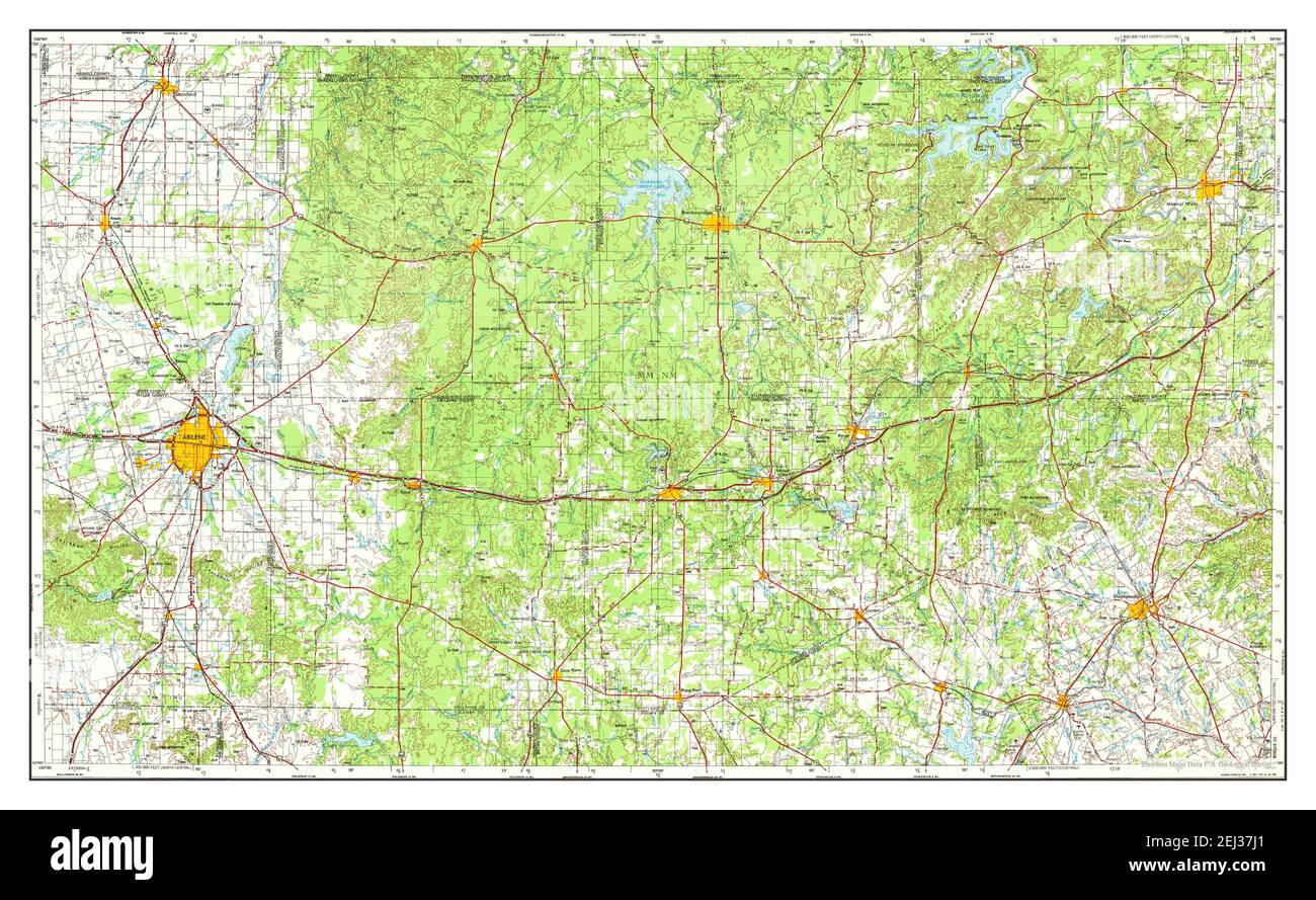 Map of abilene hi-res stock photography and images - Alamy