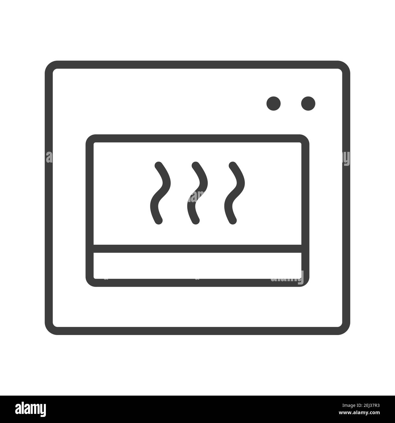 Gas stove with one burner. Simple food icon in trendy line style ...