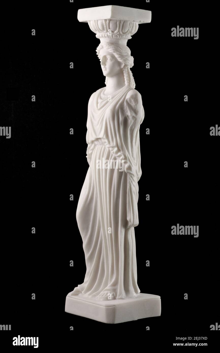 Caryatid , one of the six statues that serve as columns at the temple ...