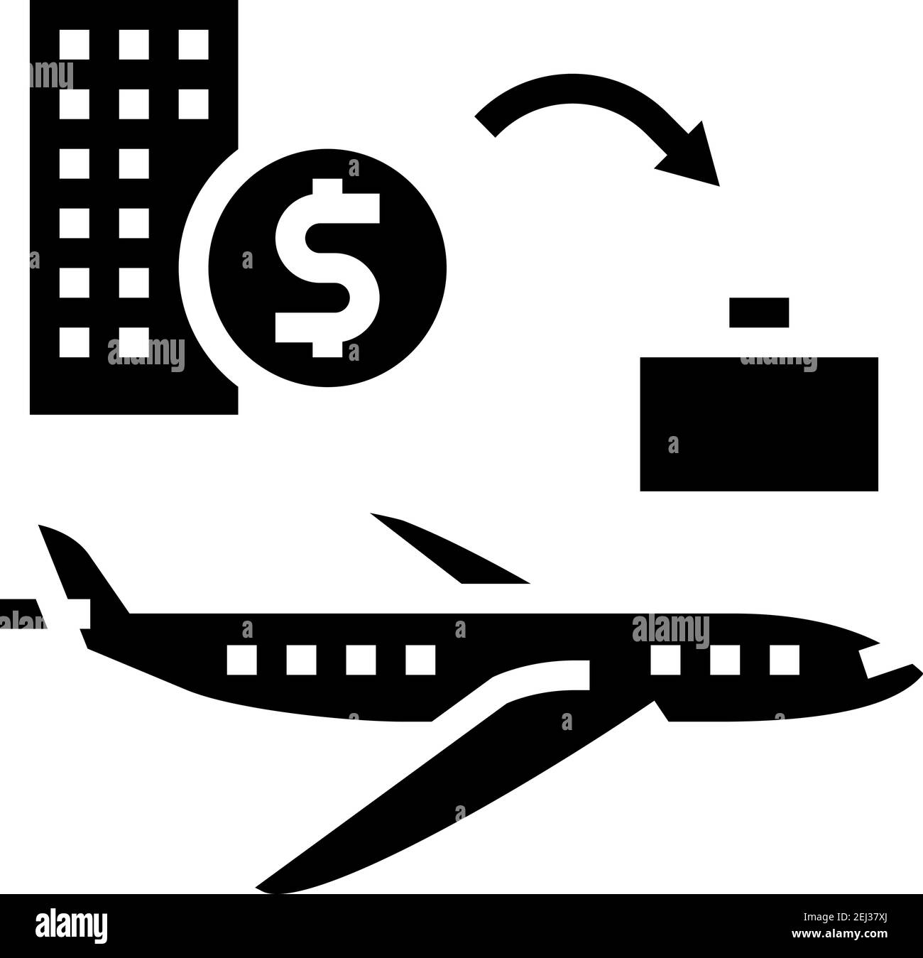 Transport business trip benefits glyph Stock Vector Images - Alamy