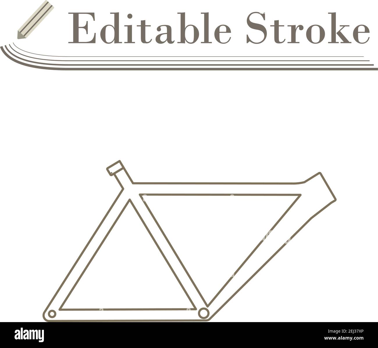 Bike Frame Icon. Editable Stroke Simple Design. Vector Illustration ...