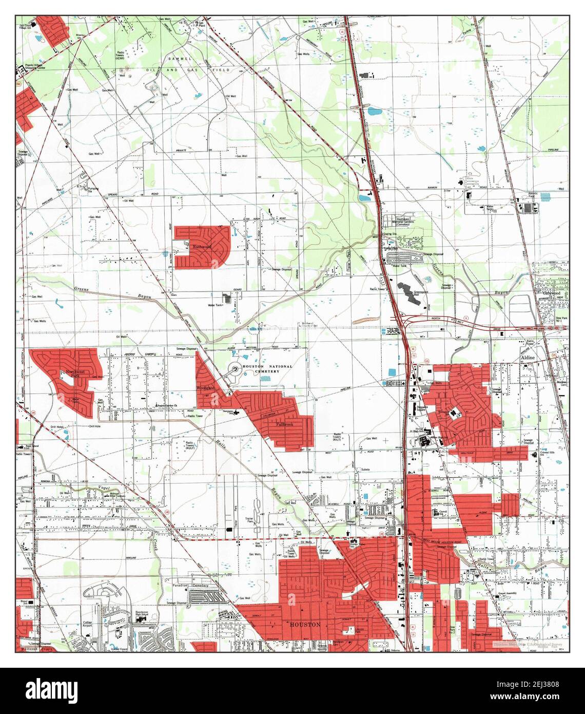 Aldine, Texas, map 1982, 1:24000, United States of America by Timeless ...