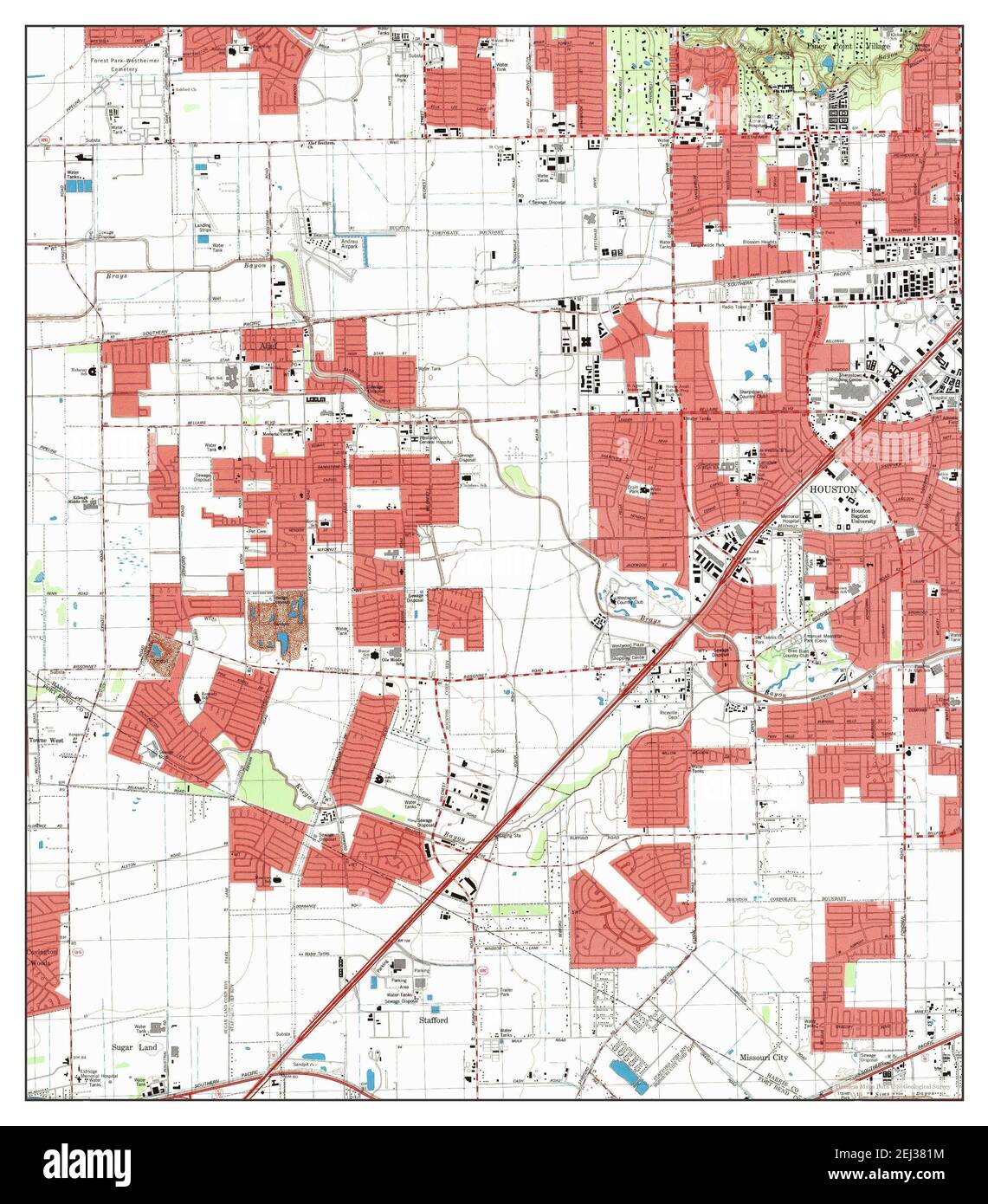 Alief, Texas, map 1982, 1:24000, United States of America by Timeless ...