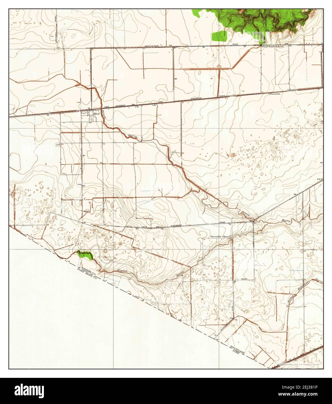 Alief, Texas, map 1915, 1:24000, United States of America by Timeless ...