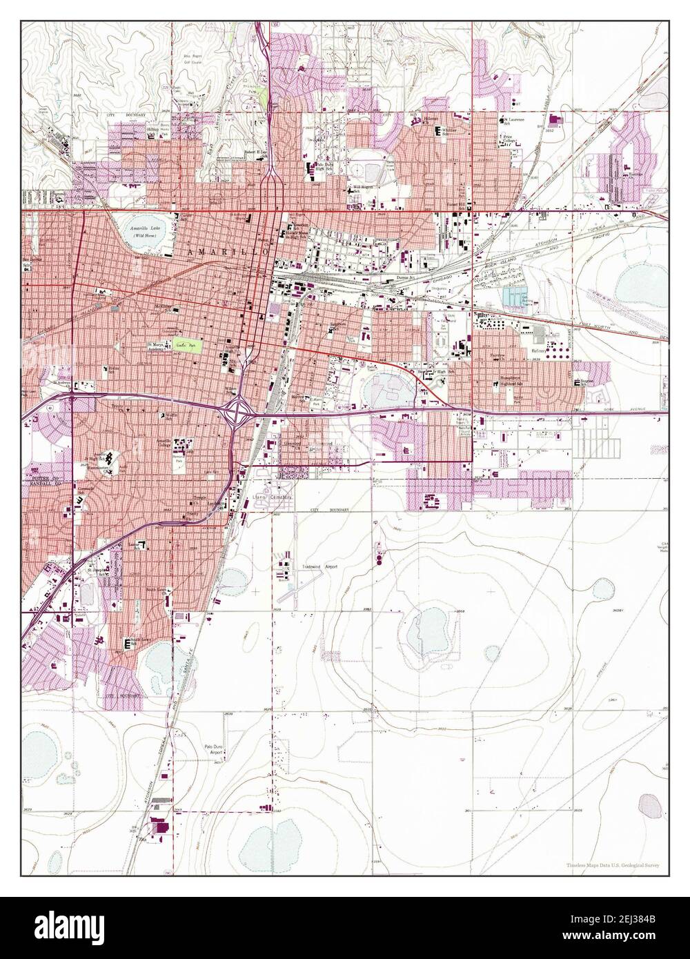 Map of amarillo texas hi-res stock photography and images - Alamy