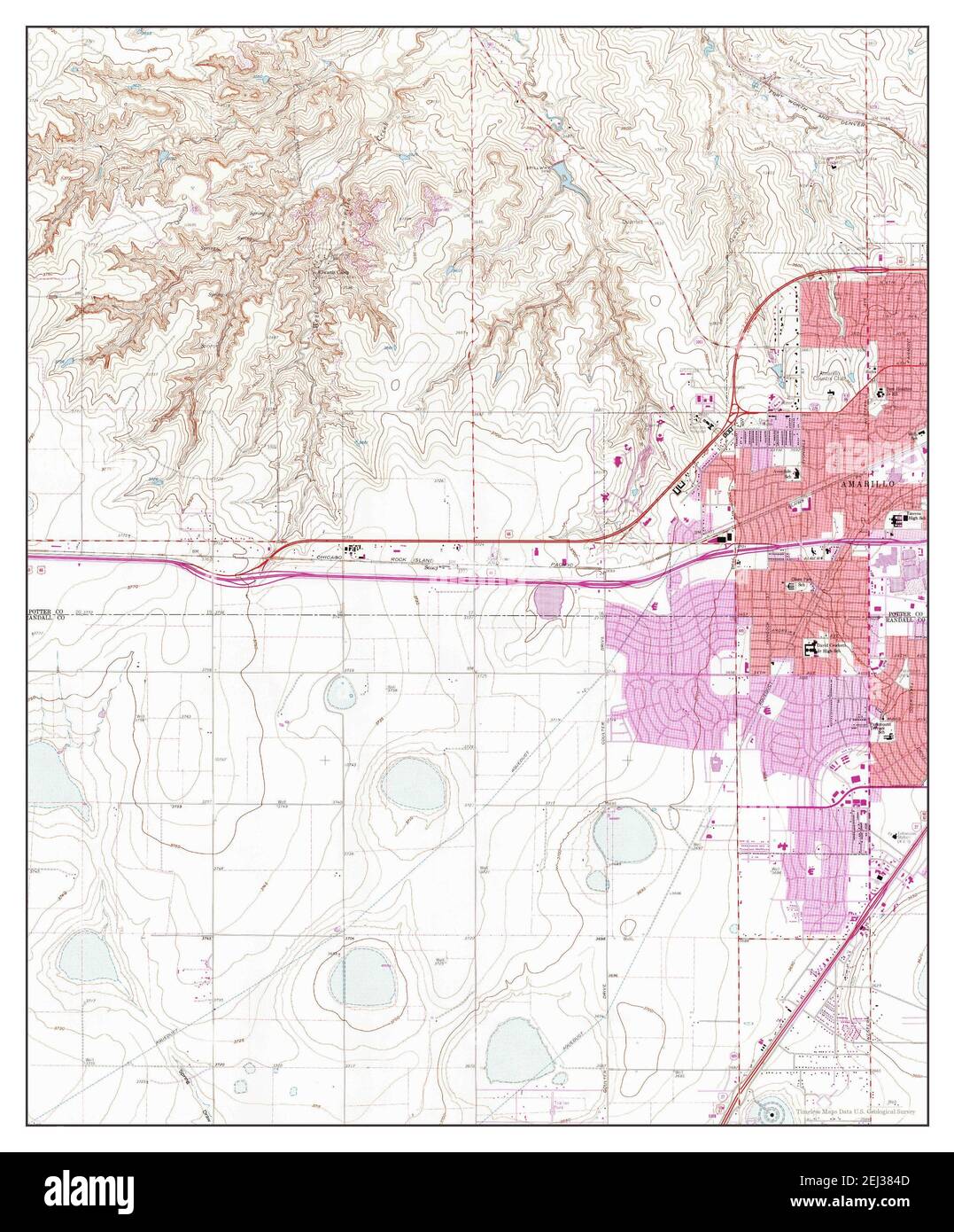 Map of amarillo hi-res stock photography and images - Alamy