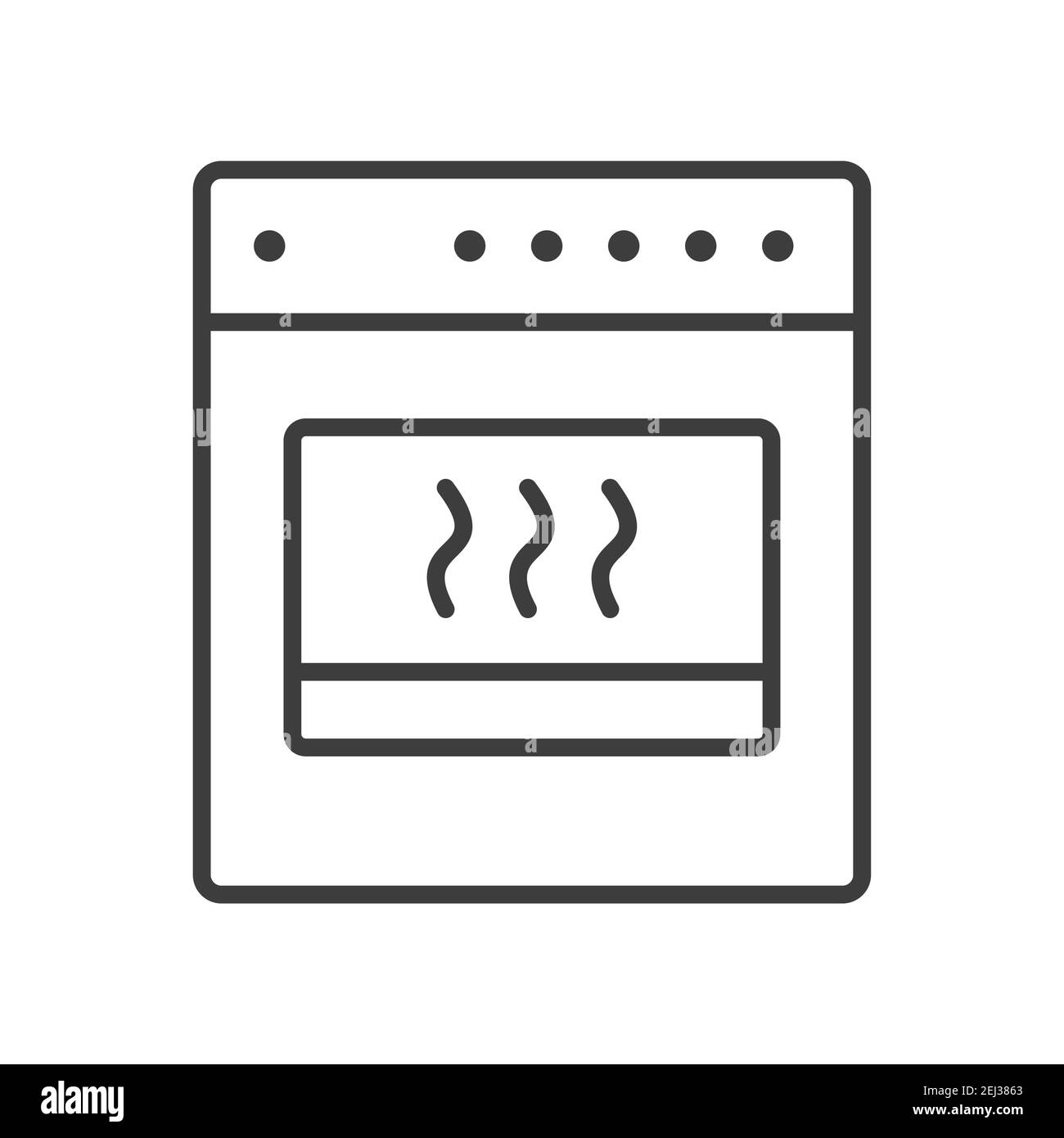 Gas stove with one burner. Simple food icon in trendy line style ...