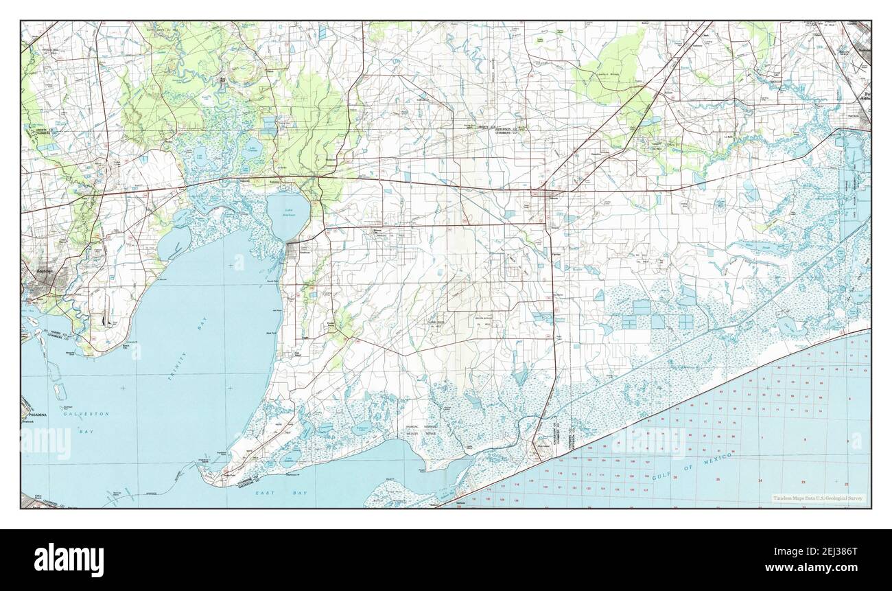 Anahuac, Texas, map 1983, 1:100000, United States of America by ...