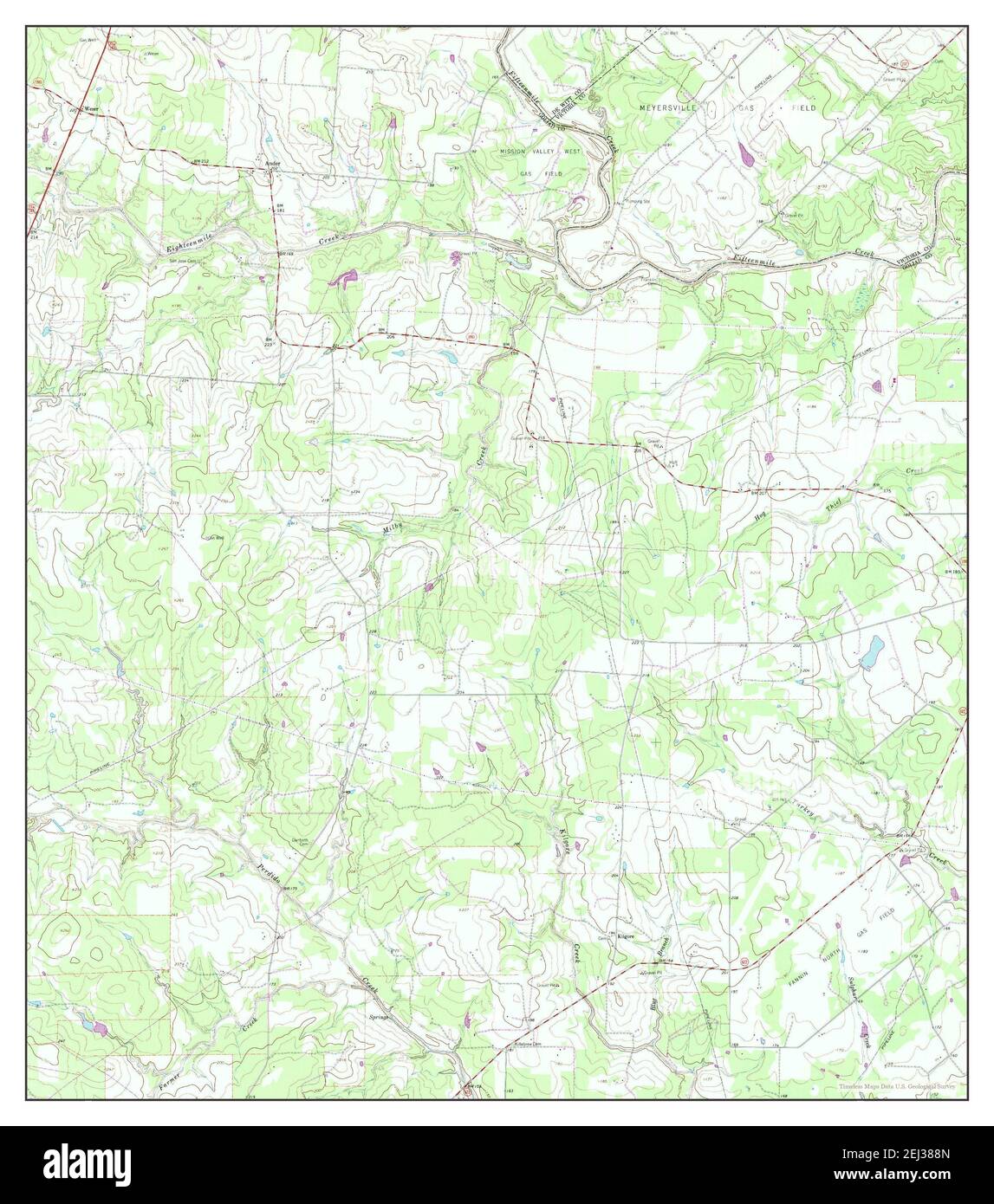Ander, Texas, map 1963, 1:24000, United States of America by Timeless ...