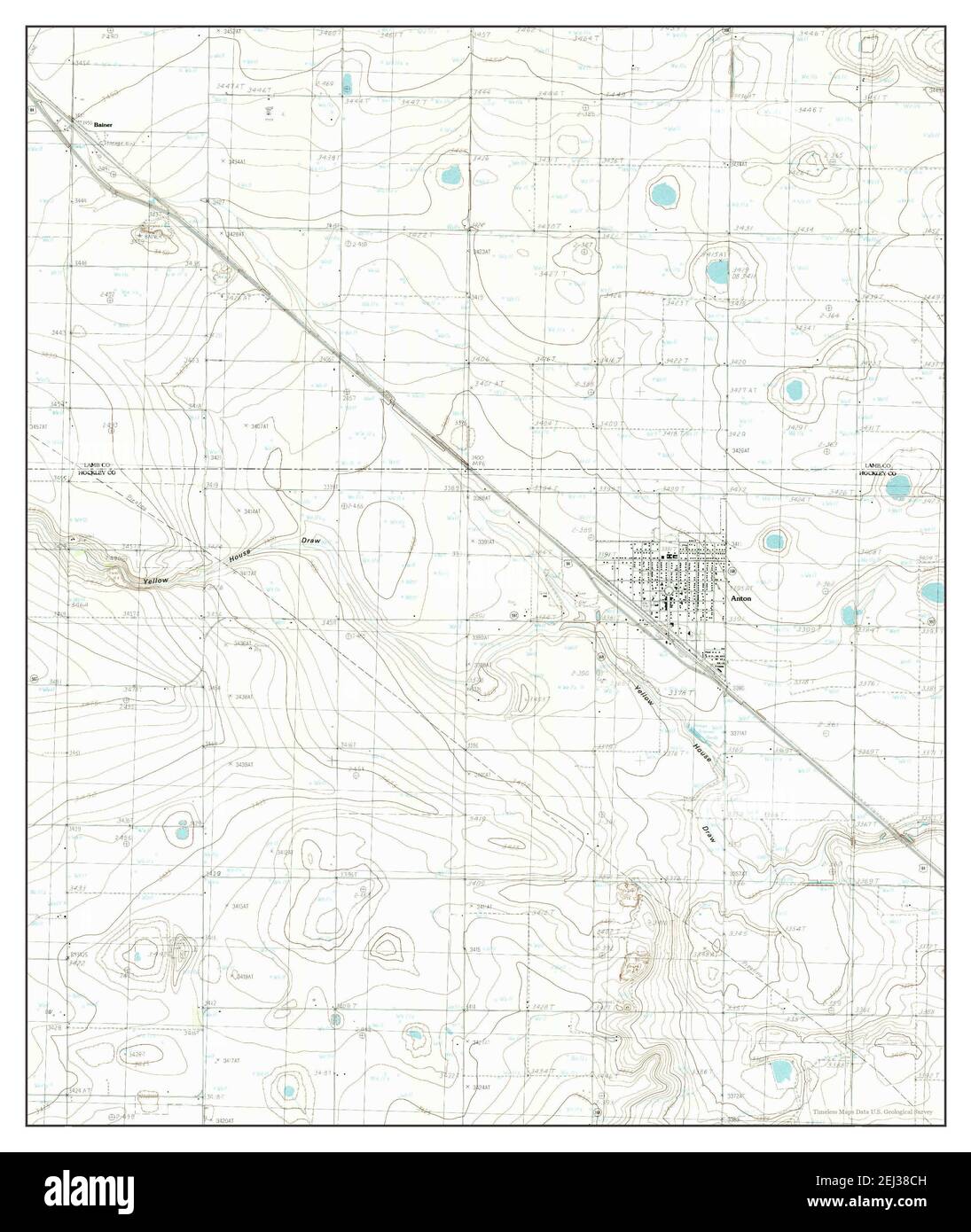 Anton, Texas, map 1985, 1:24000, United States of America by Timeless ...