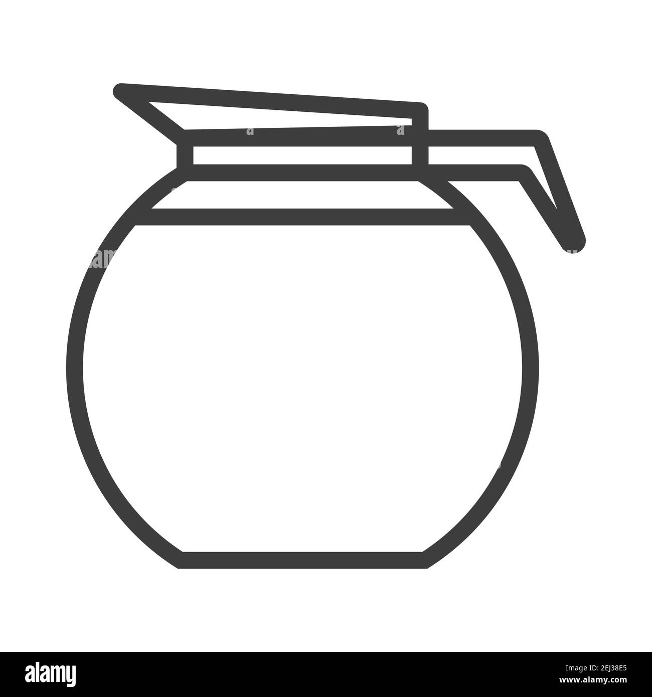 A jug for drinks, water. Simple food icon in trendy line style isolated ...