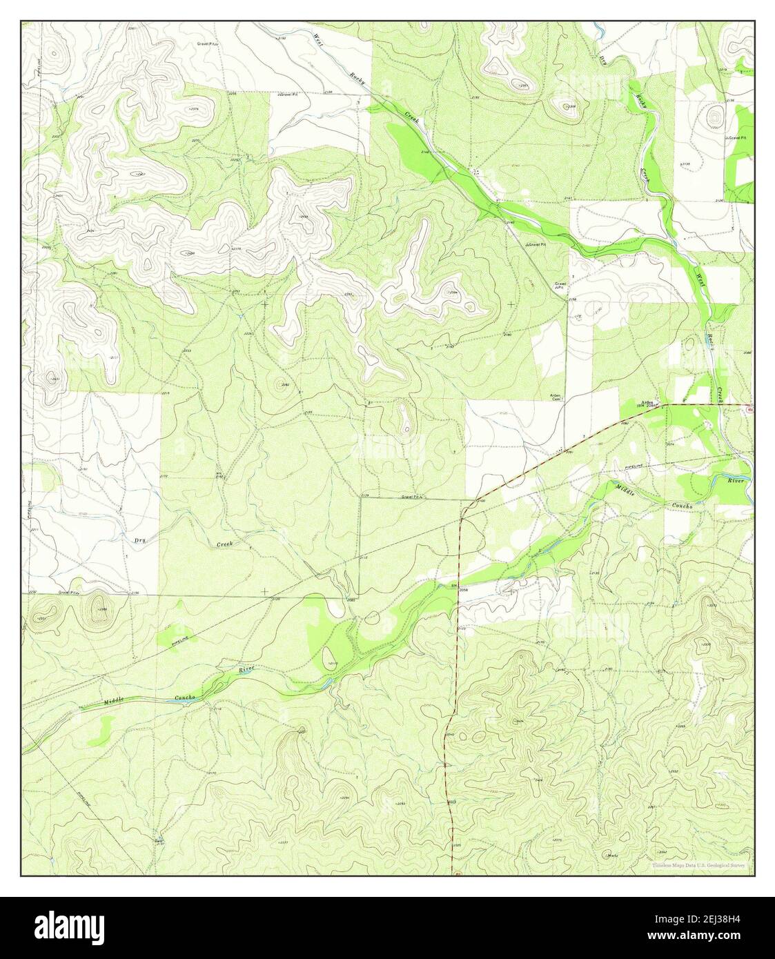 Arden, Texas, map 1972, 1:24000, United States of America by Timeless ...