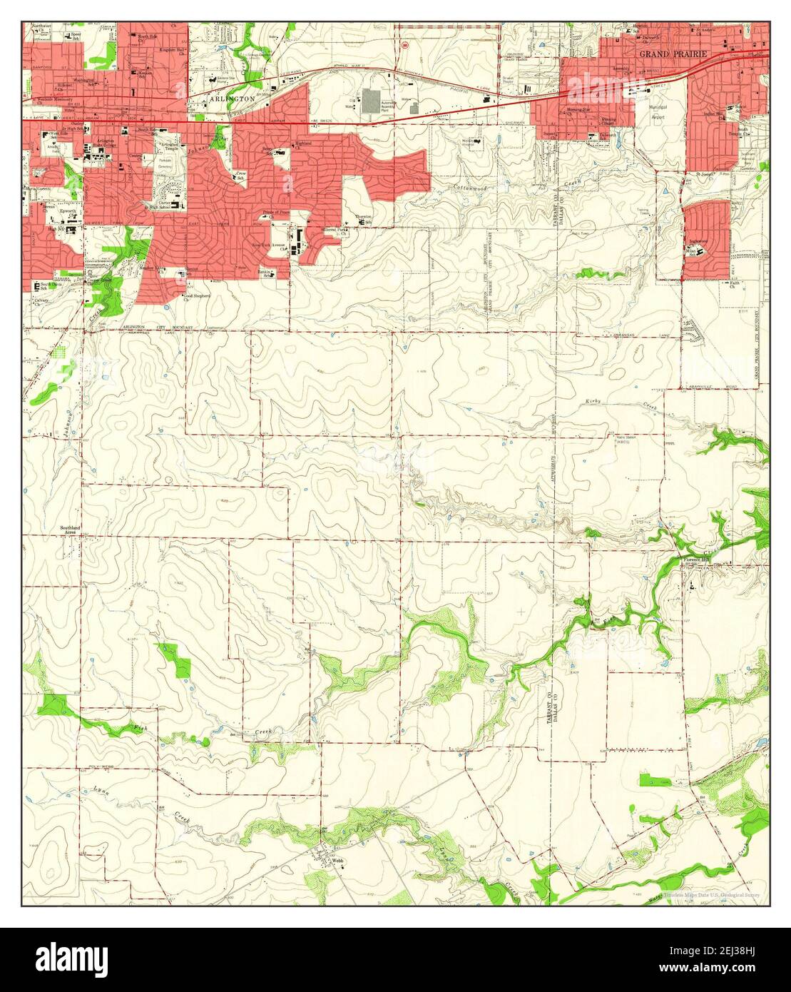 Arlington, Texas, map 1959, 1:24000, United States of America by ...