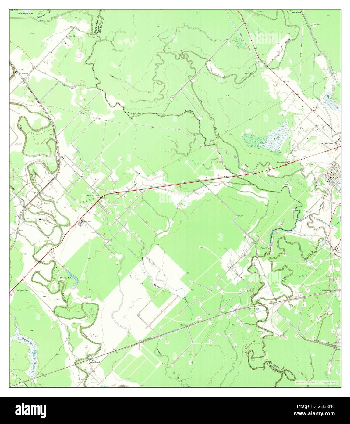 Ashwood, Texas, map 1952, 1:24000, United States of America by Timeless ...