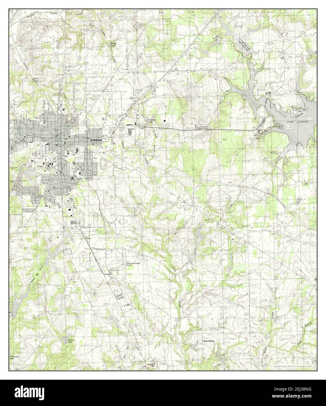 Map of athens texas hi-res stock photography and images - Alamy