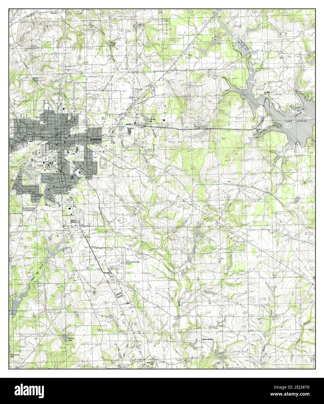 Map of athens texas hi-res stock photography and images - Alamy