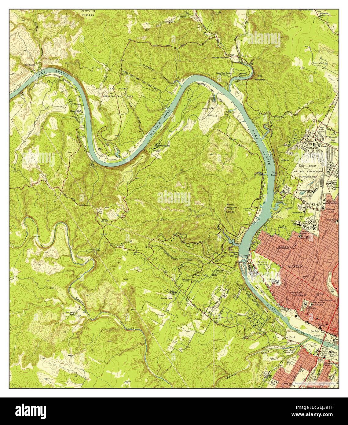 Austin street map Cut Out Stock Images & Pictures - Alamy