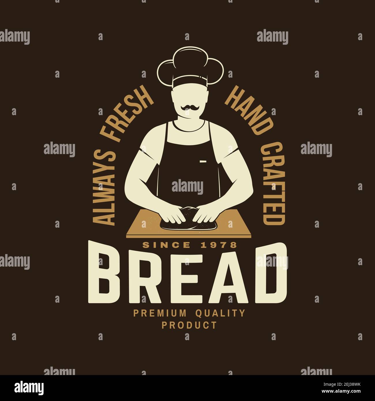 Fresh bread. Vector illustration. Concept for badge, shirt, label ...